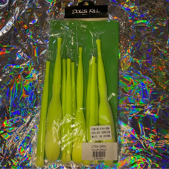 Dolls Kill | Makeup | New Dollskill Piece Makeup Brush Set Green | Poshmark